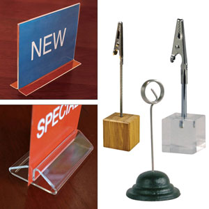 Grand + Benedicts Store Fixtures & Retail Displays: Sign Holders